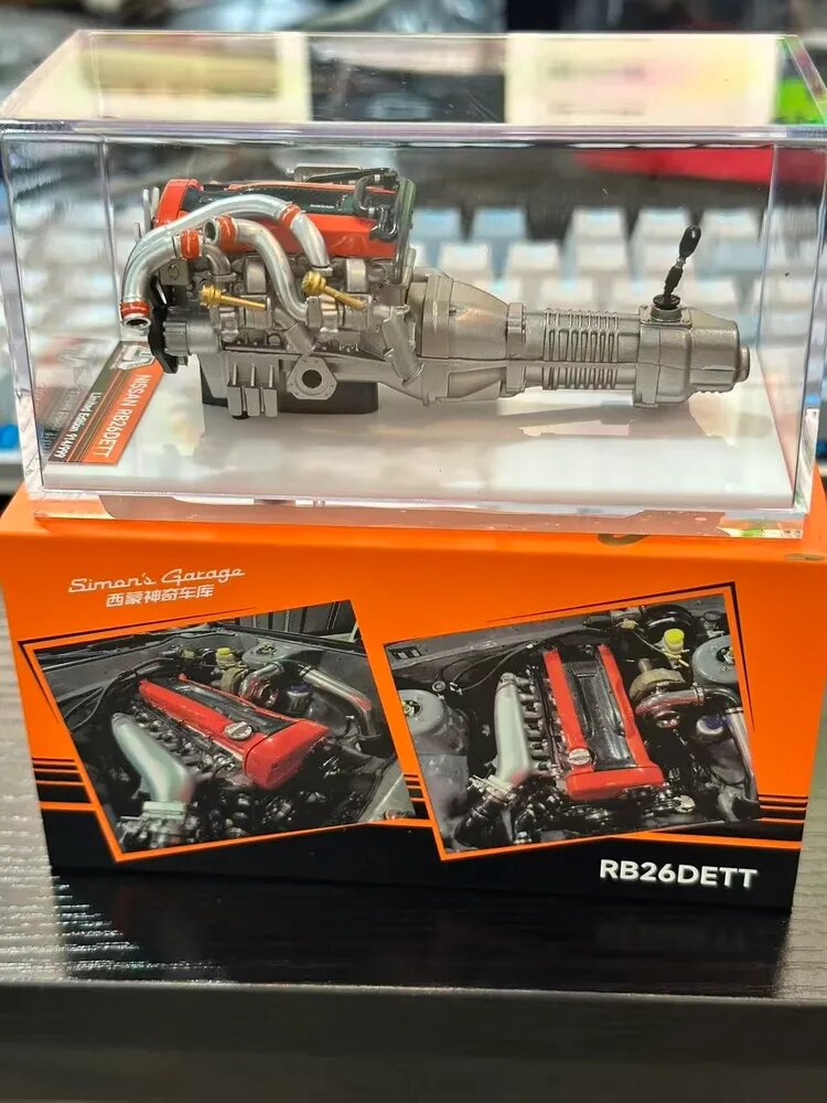 Машинка 1:18 Full Detailed Nissan RB26DETT Engine Resin Model For R34 GT-R Car Model Modification