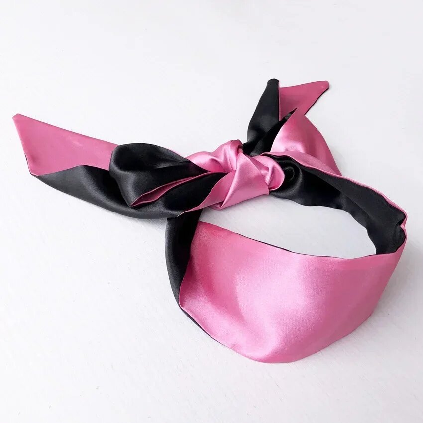 Шелковая маска для глаз, красный Black-Pink