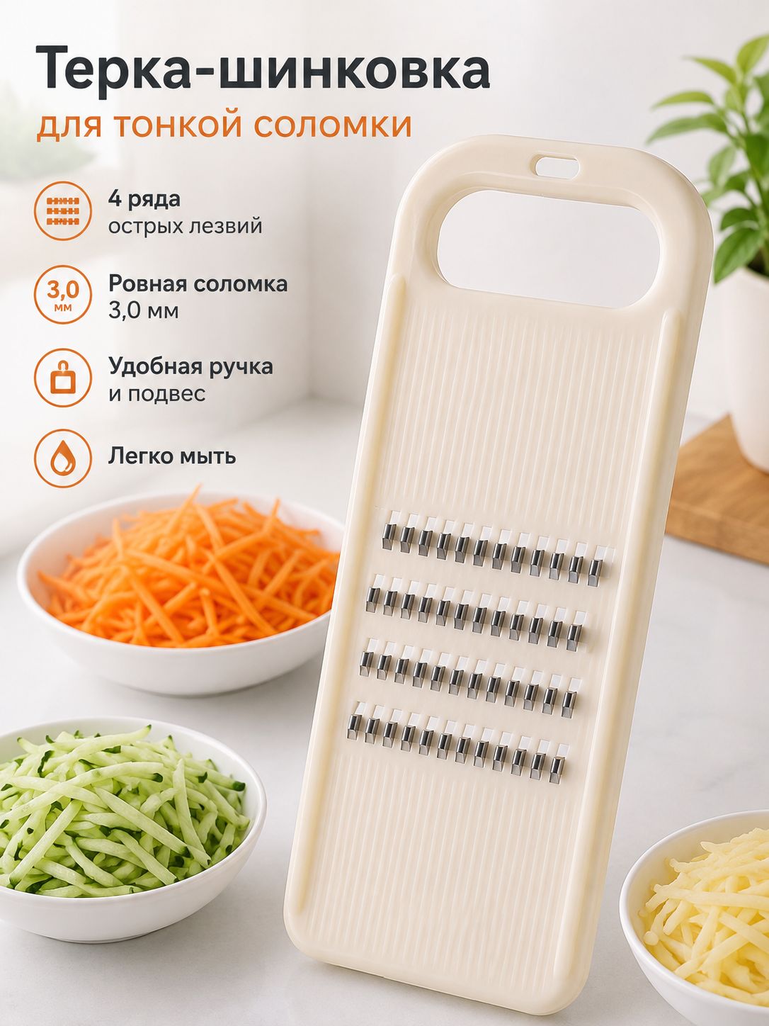 Терка для моркови по корейски, овощерезка, для овощей