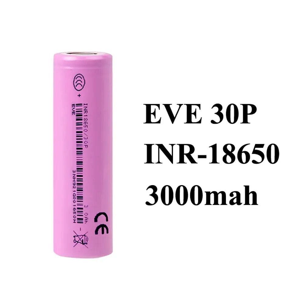 EVE 30P INR 18650 Аккумулятор 3000 мАч 30A 3.6V