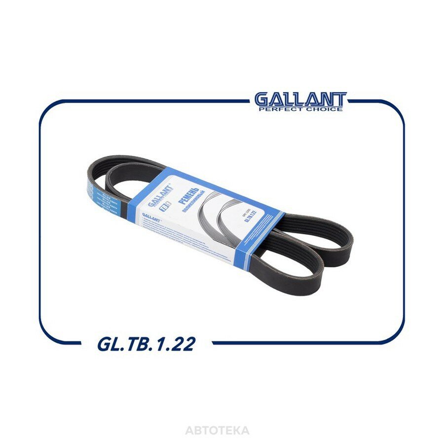 Ремень поликлиновый 6PK1200 GL. TB.1.22 8200821813 Largus Logan 16л 16кл. с ГУР без A/C GALLANT GLTB122