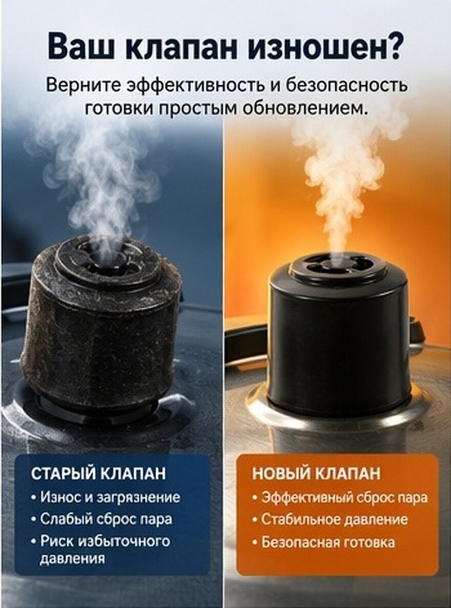 Клапан Для Выпуска ПараДля Мультиварок Размер 3.20X2.95X2.95Cm