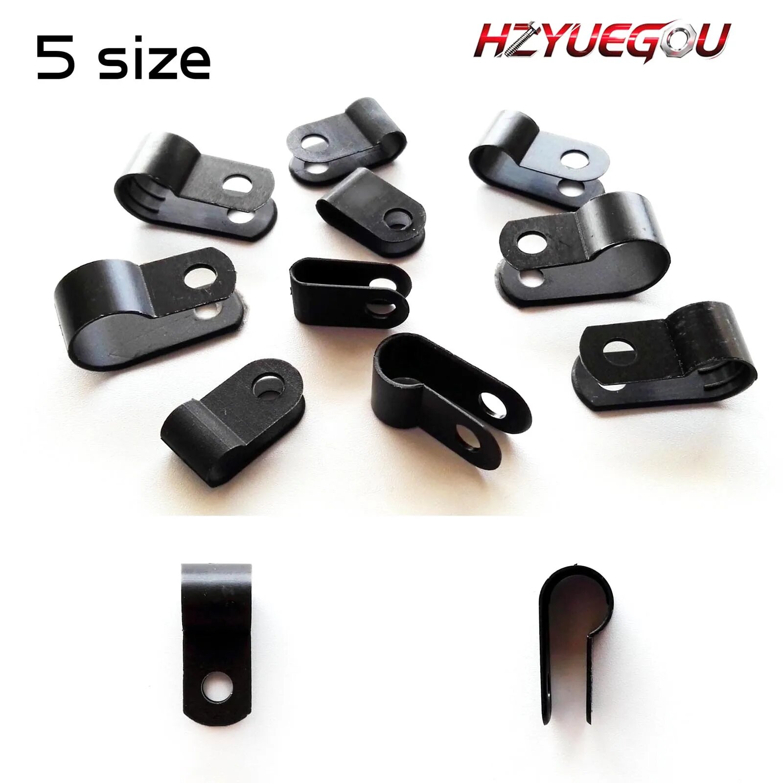 Нейлоновые U-образные зажимы для кабеля 3.3 мм, 25 шт.