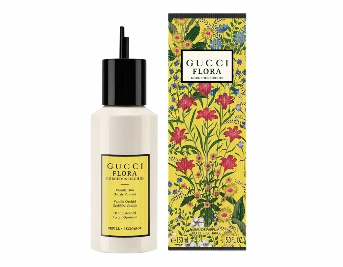 Парфюмерная вода Gucci Flora Gorgeous Orchid 150 мл рефилл, цветочные фруктовые