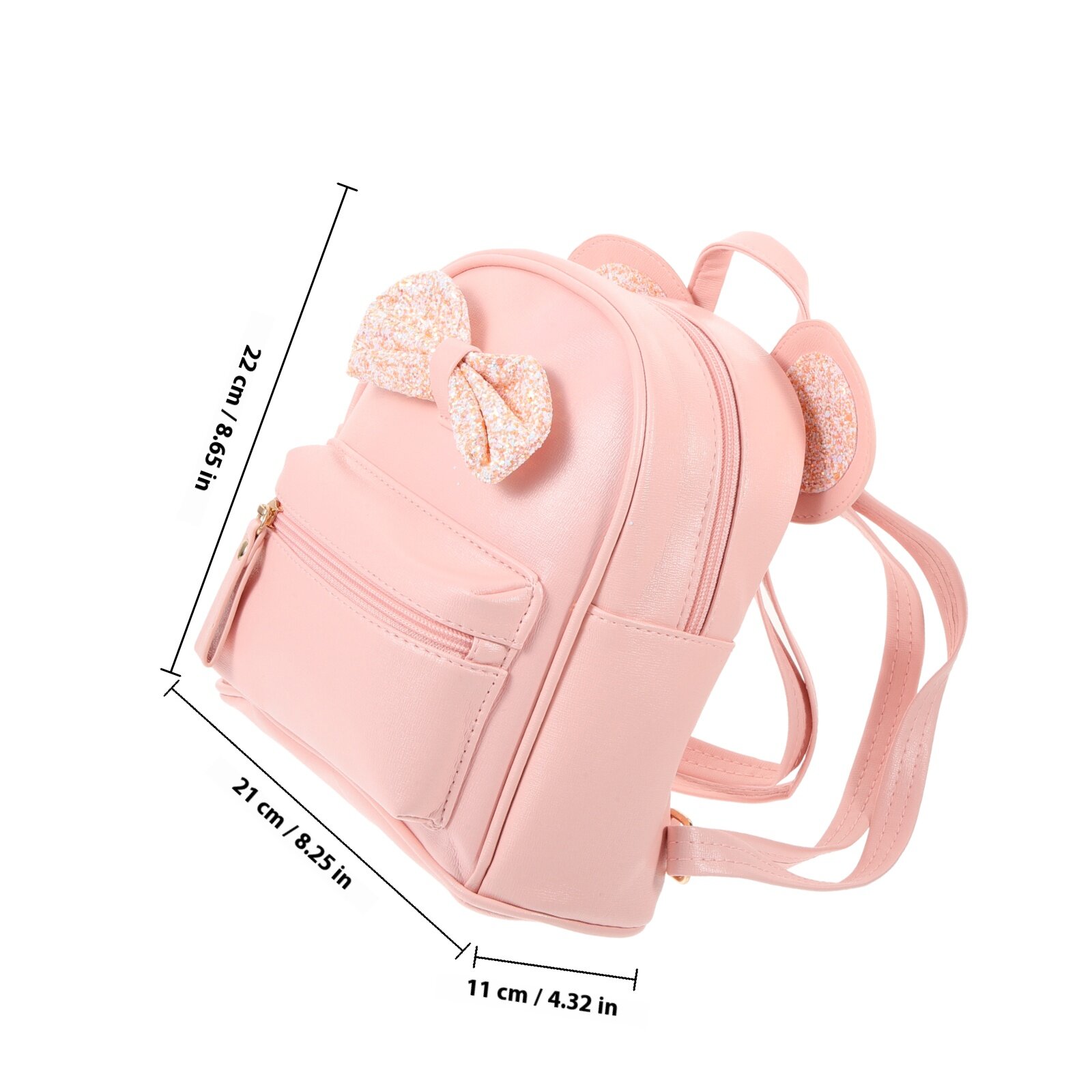 Розовый Мини Рюкзак С У Adjustable Лямками Для Телефона Портмоне 22X21Cm