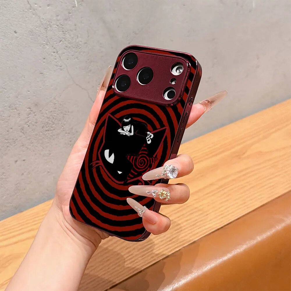 Чехол Для Телефона ECOCASE Red Gothic Cat Design Для iPhone 17/16/15/14/13/12/11 Pro IPHONE17PROMAX
