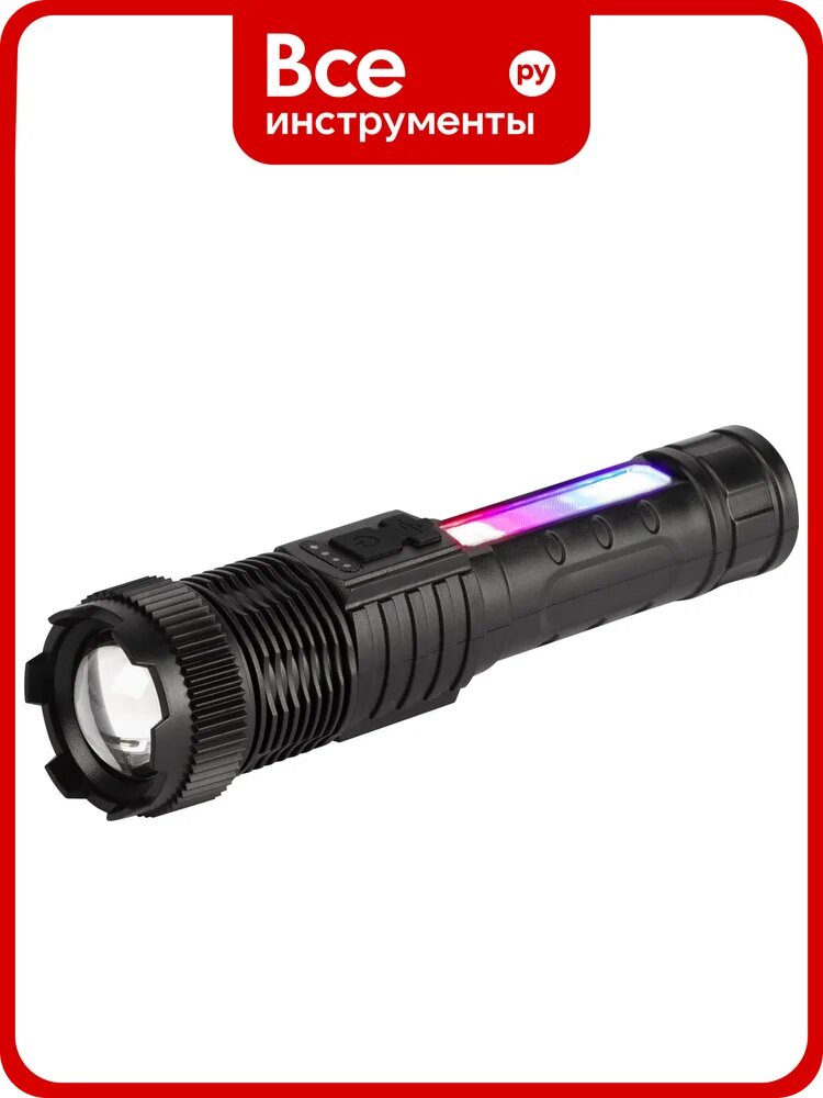 Светодиодный фонарь ЭРА UA-402 универсальный аккумуляторный 5 Вт LED + 5 Вт COB Zoom 6 режимов маячок клипса USB type C Б0069804