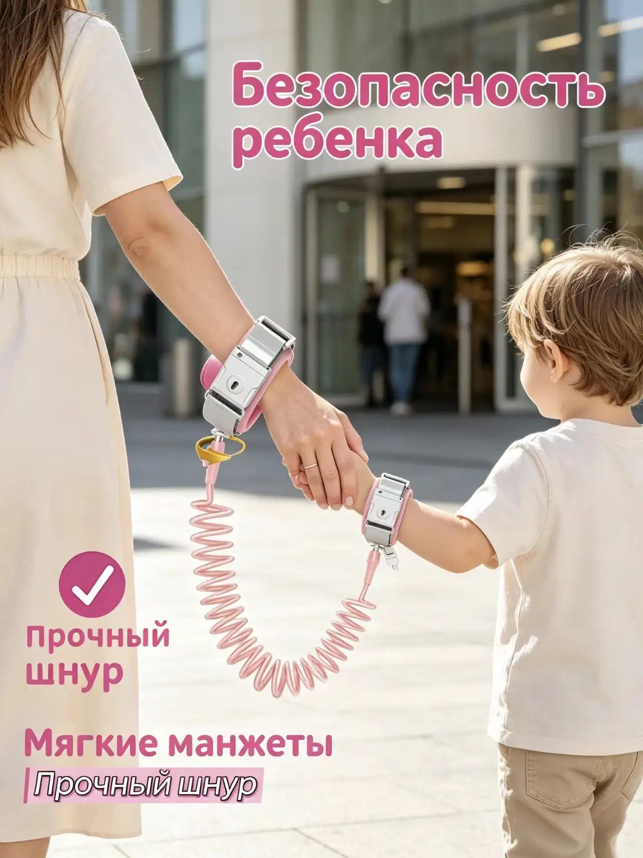 Вожжи-поводок для детей с замком, длина 2 метра