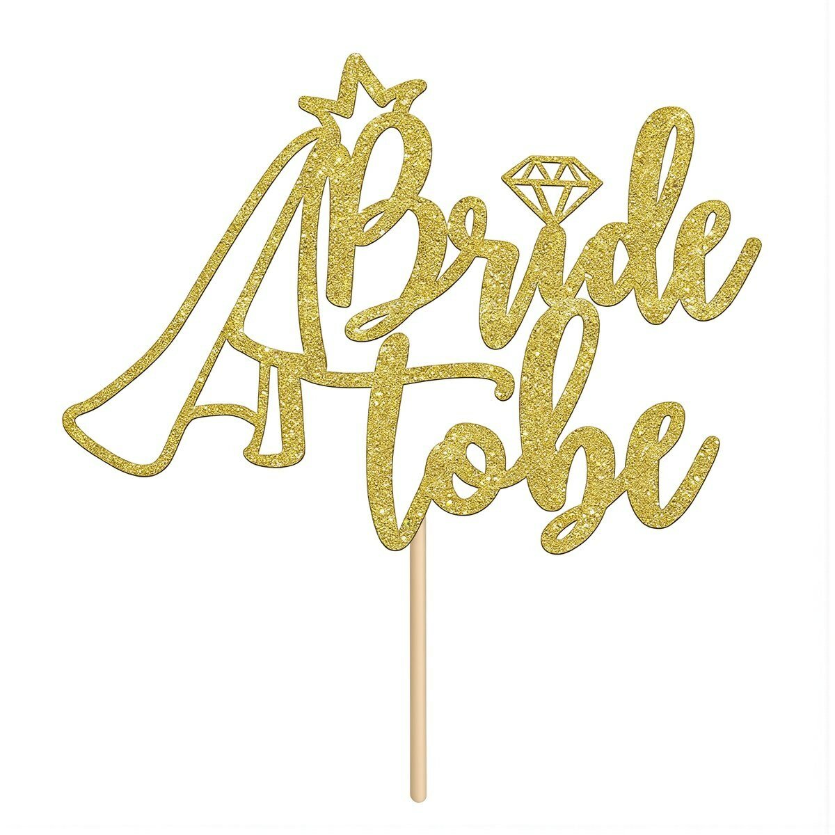 Топпер для торта Bride to be золотой глиттер, декор для свадебной девичника, помолвочной вечеринки, праздничного оформления свадебного стола с эффектом сияния