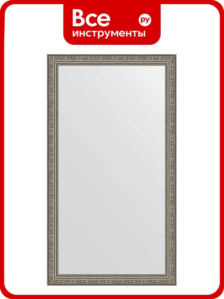 Зеркало EVOFORM в багетной раме - виньетка состаренное серебро 56 mm (64x114 cm) 3200