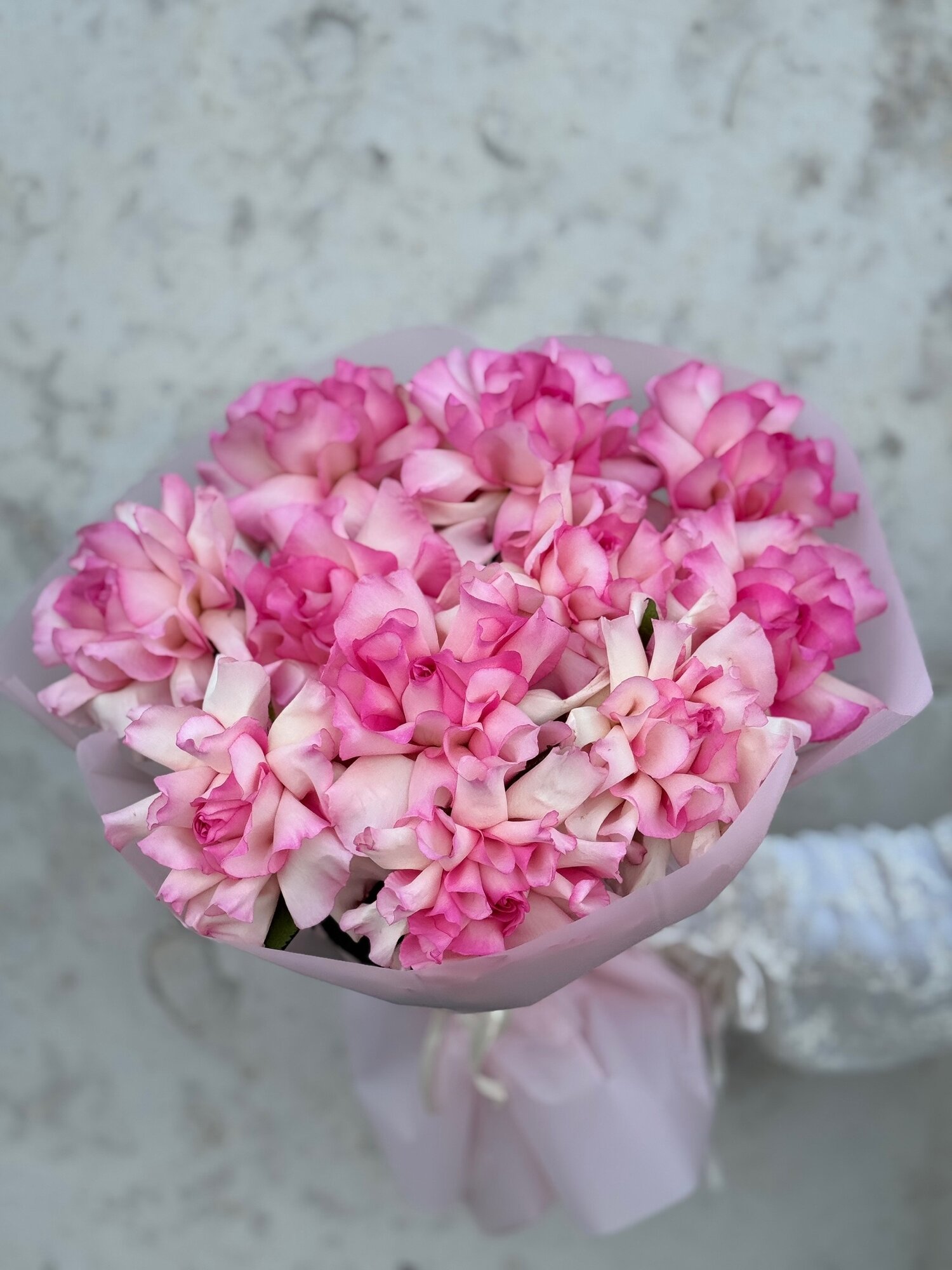 Букет / Монобукет из Роз / Decoriflora / Французская Роза / Цвет розовый, 11 шт