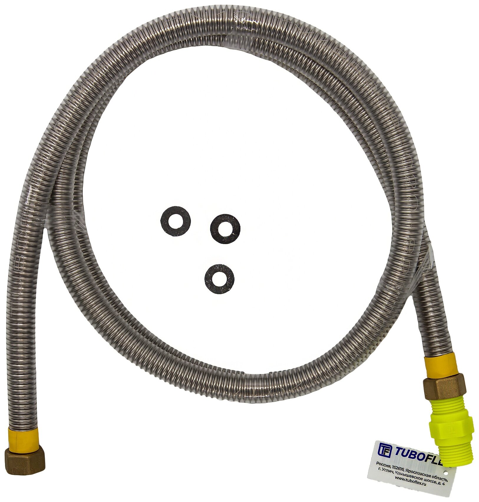 Подводка газовая сильфонная диэлектрическая Tuboflex 1/2" ВР 300 см ПВХ
