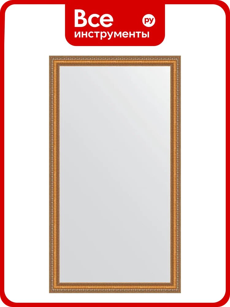 Зеркало EVOFORM в багетной раме - золотые бусы на бронзе 60 mm (75x135 cm) 3298