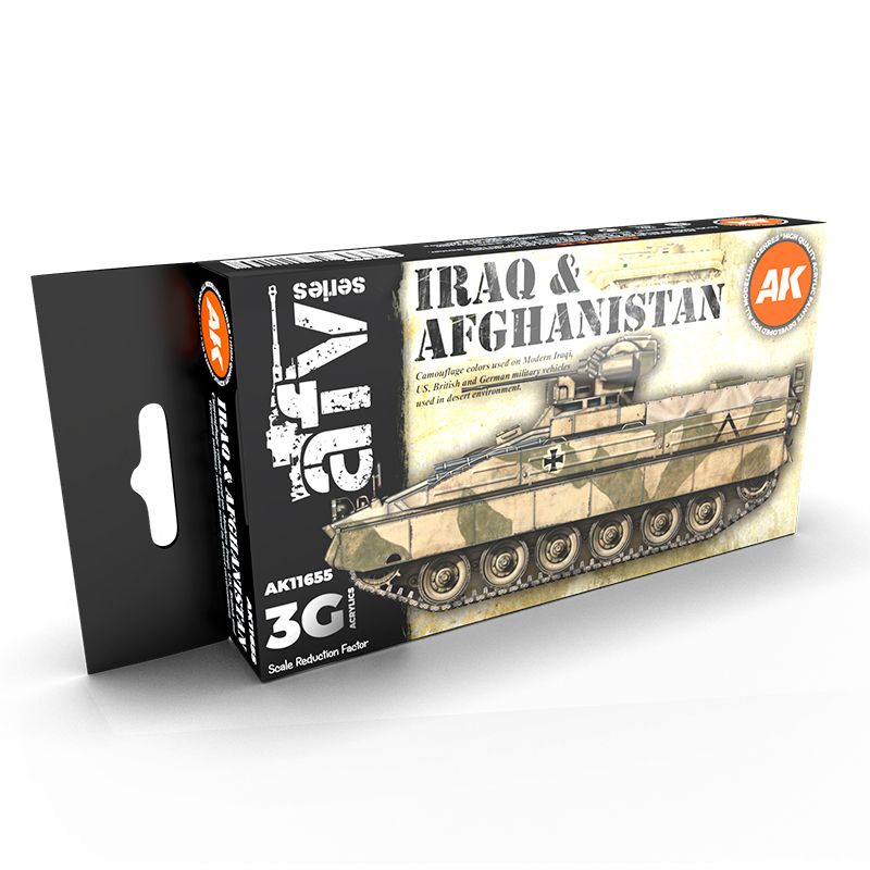 Набор акриловых красок AK Interactive - Iraq & Afghanistan Colors Set 3G, 6 красок