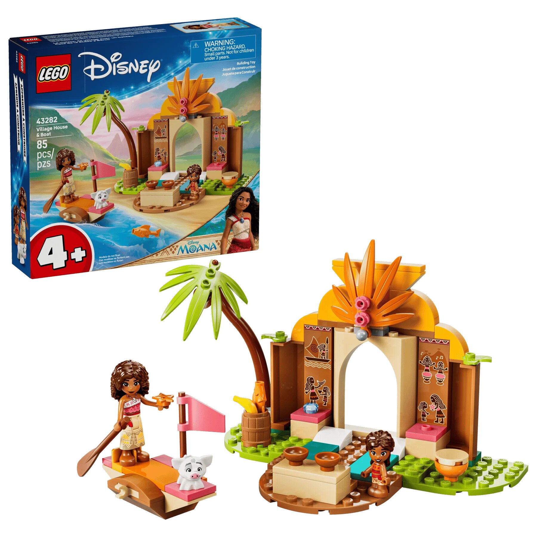 Конструктор LEGO Disney 43282 Хижина и лодка Вайаны, 85 дет.