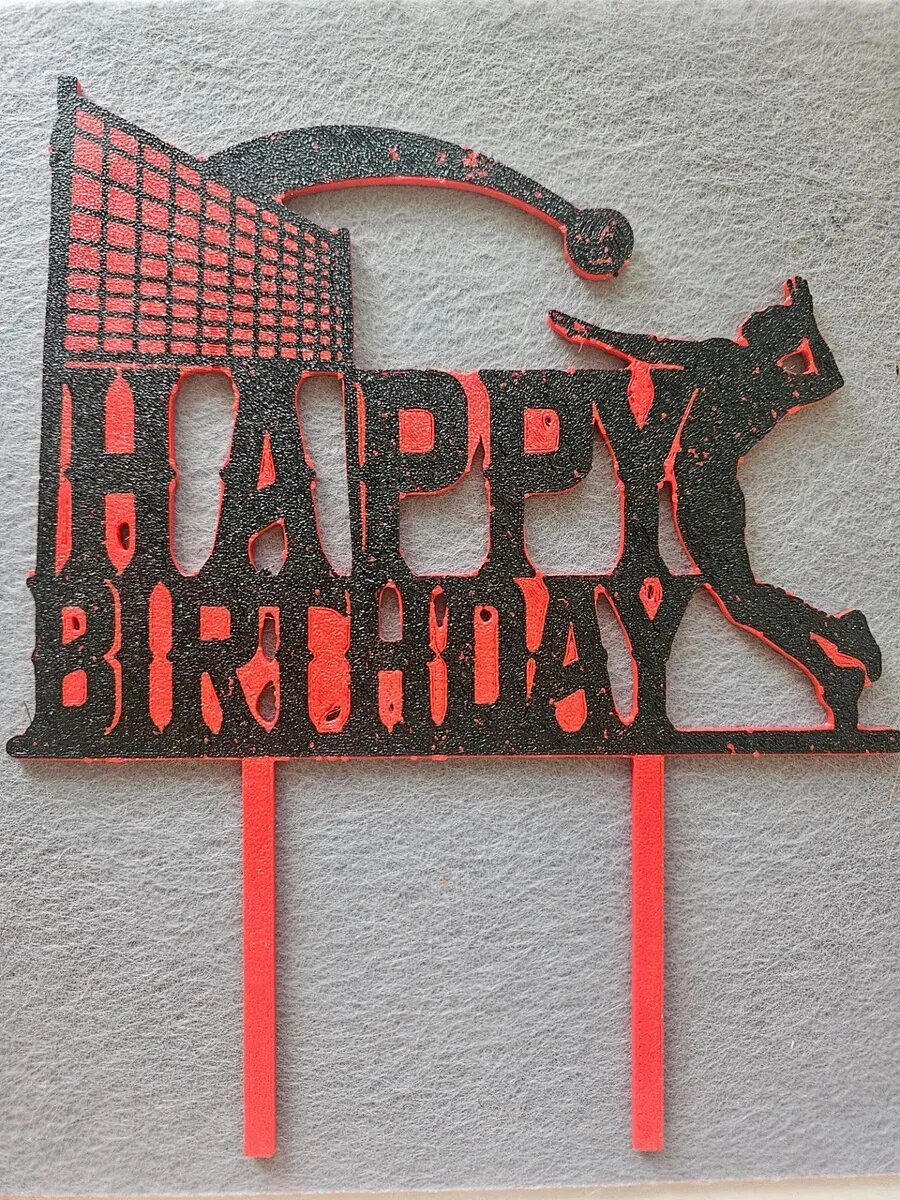 Топпер для торта Волейболист happy birthtdey