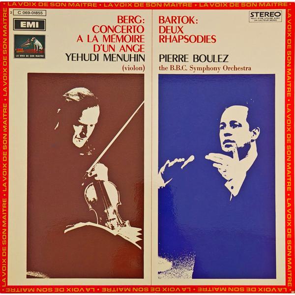 Винтажная виниловая пластинка BERG - CONCERTO A LA MEMOIRE D' UN ANGE (YEHUDI MENUHIN); BARTOK - DEUX RHAPSODIES (PIERRE BOULEZ)