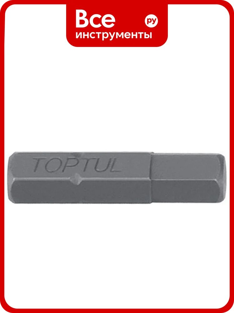 Бита шестигранная HEX 6,5 мм, L=30 мм, 5/16" TOPTUL FSDA106E