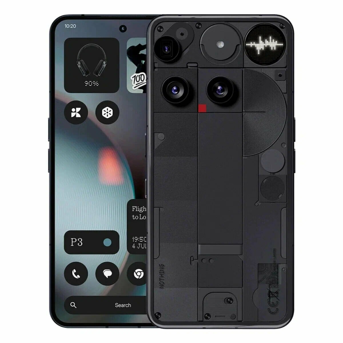 Nothing Смартфон Nothing Phone (3) , Snapdragon 8S Gen 4, поддержка русского языка, 12/256 ГБ, черный