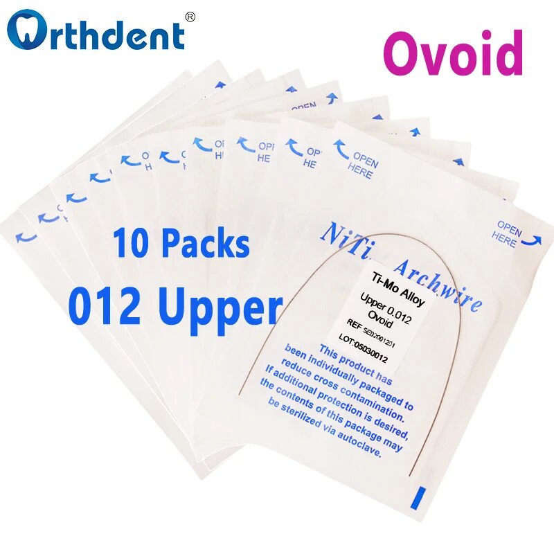 Duги ортодонтические Orthdent NITI Ovoid 012 Upper 10 шт.