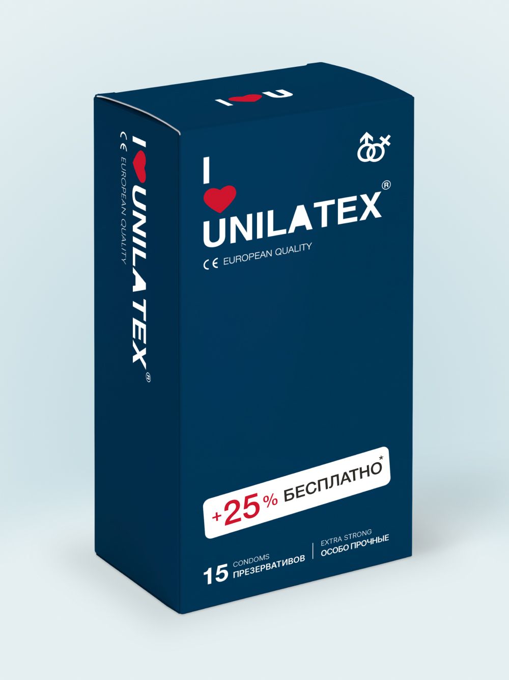 Презервативы UNILATEX Extra Strong, 12 шт. + 3 шт. в подарок