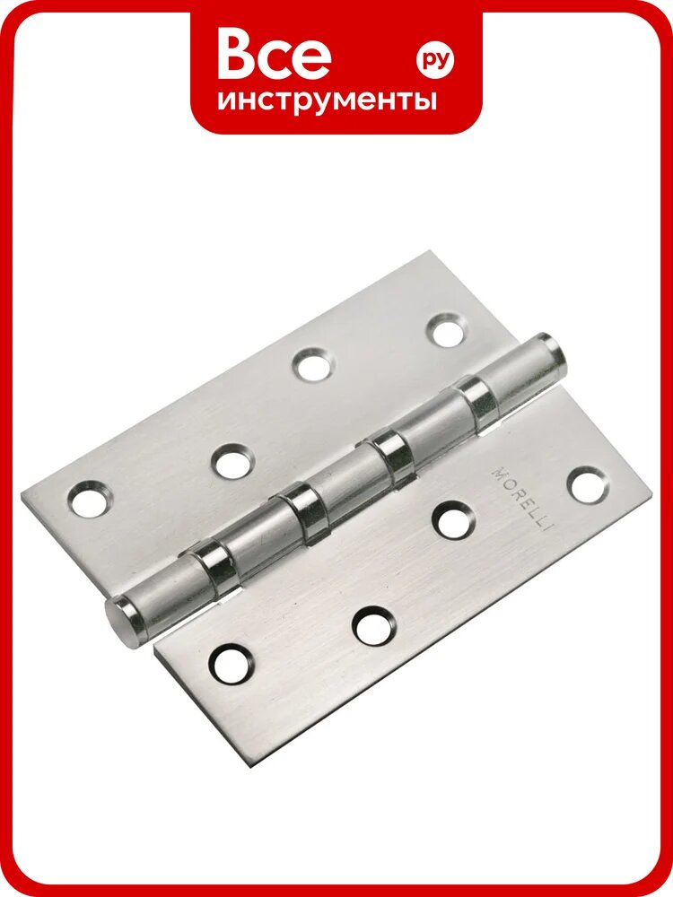 Петля MORELLI MSN 100x70x2.5-4BB SC, стальная с подшипником, универсальная, 1 шт, цвет - мат. хром 9015123