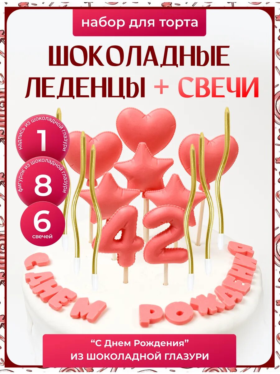 Леденцы на торт. Цифра 42