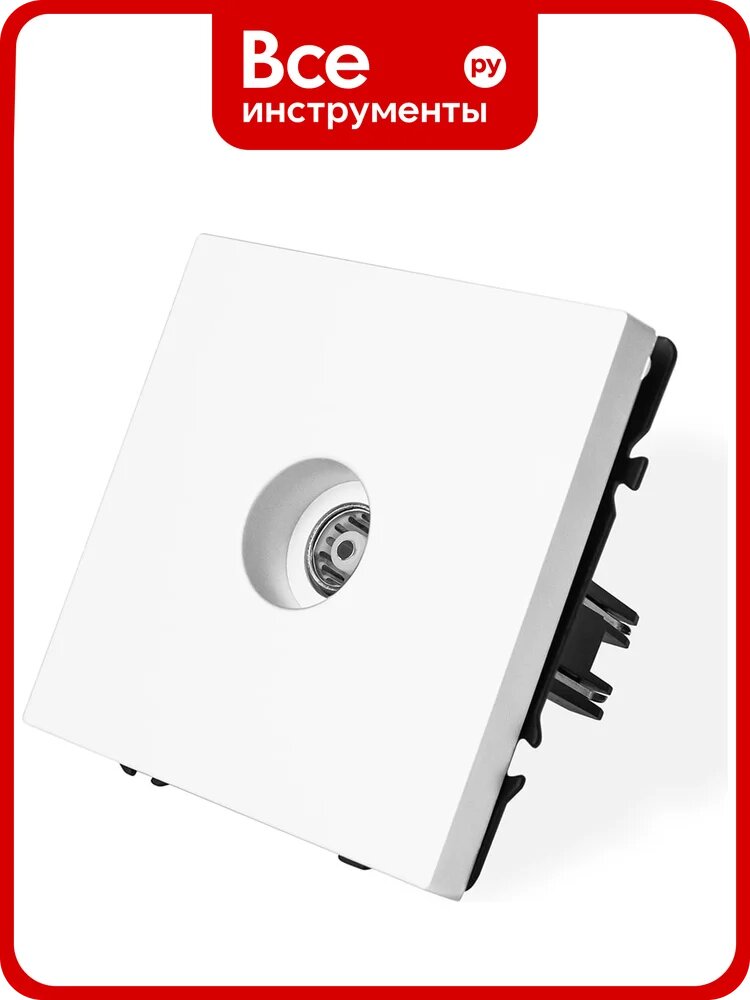 Розетка Vell белая, TV разъем, модуль, Grand {V702213} 1398385