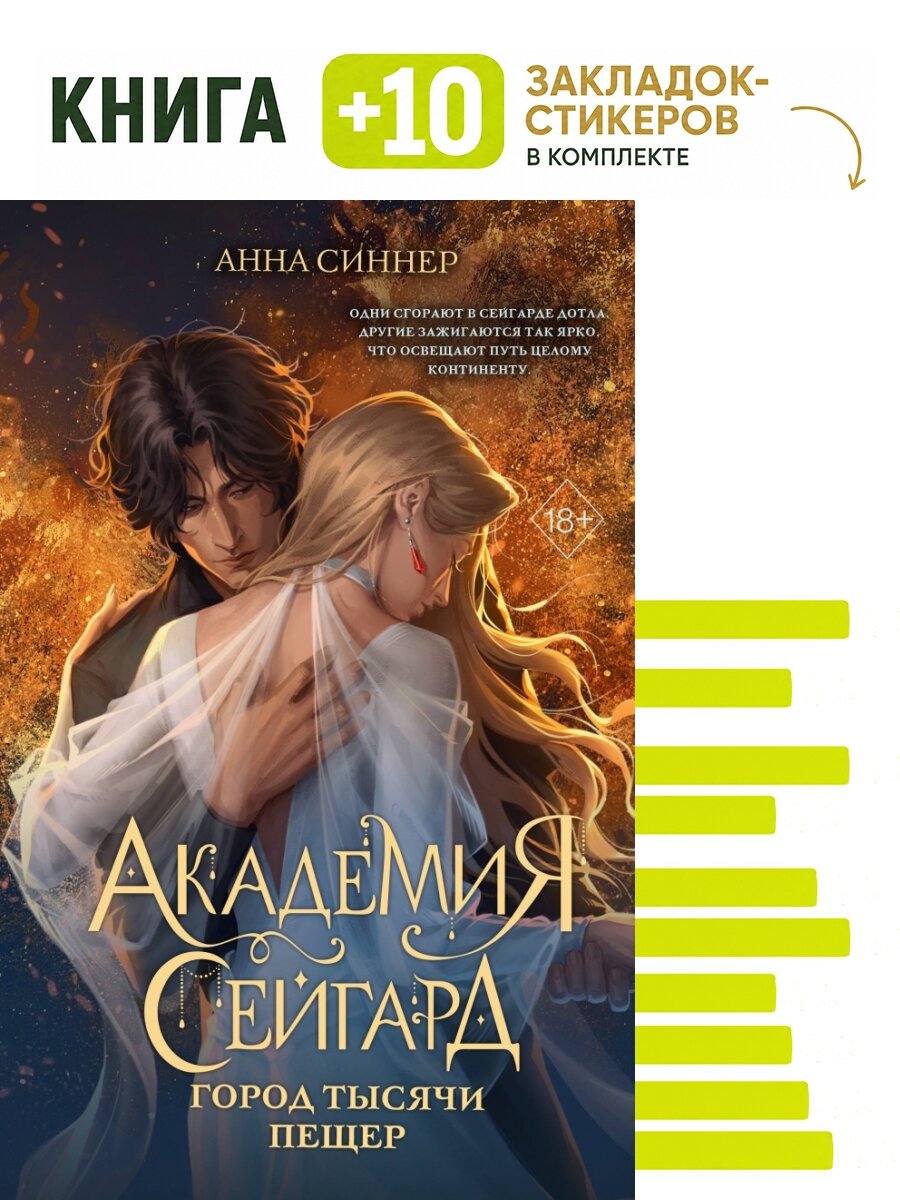 Академия Сейгард. Город тысячи пещер. Комплект: книга + 10 закладок-стикеров
