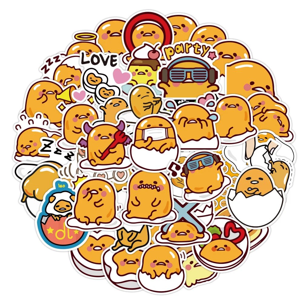 Набор аниме-наклеек Sanrio Gudetama 10/30/60/120 шт. 120PCS