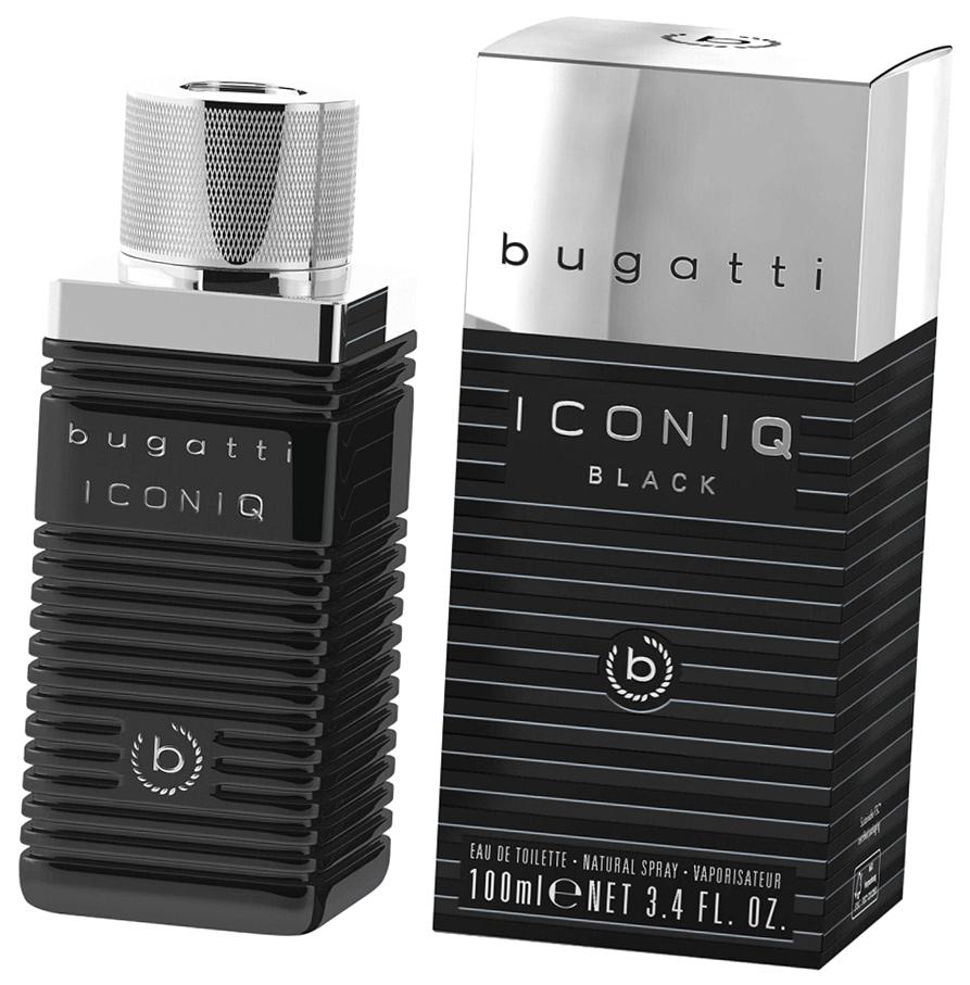 Мужской одеколон Bugatti IconiQ Black 100 мл - Бугатти Иконик Блэк туалетная вода