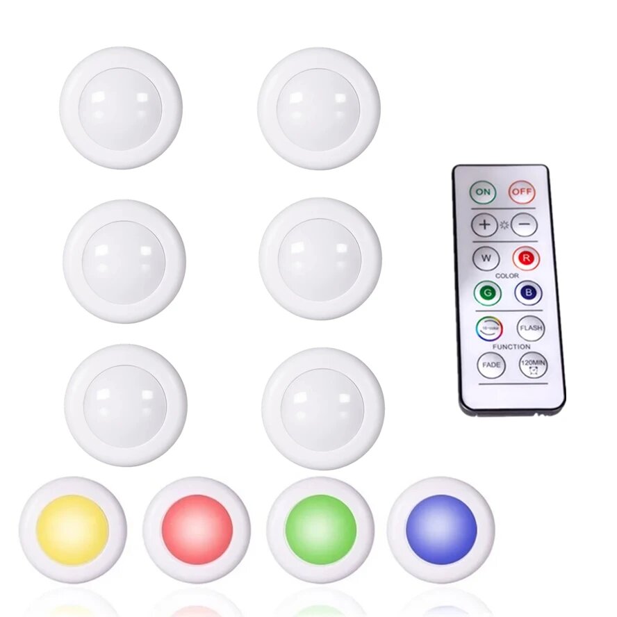 LED Подсветка для шкафов, цвет 6, пульт