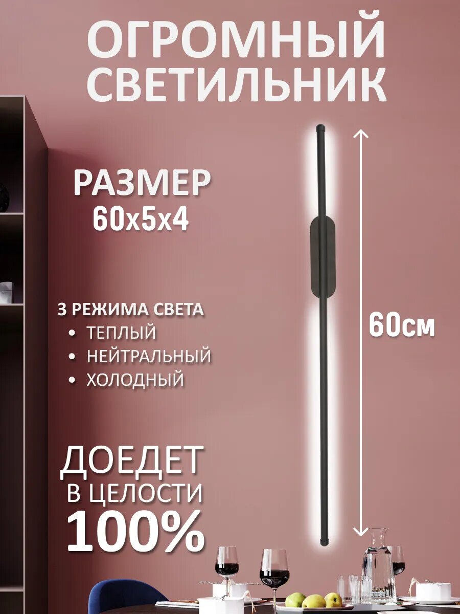 Светильник настенный с проводом и выключателем с сонеткой