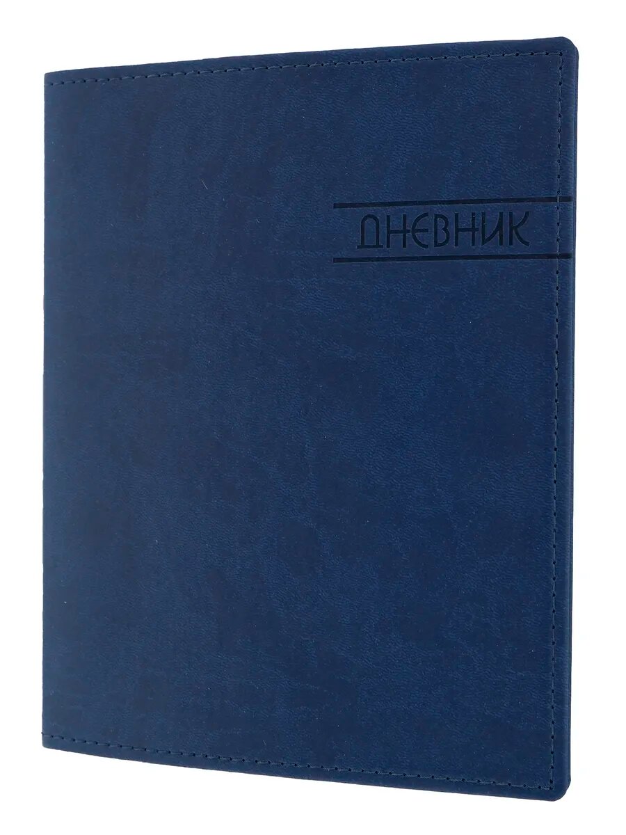 Дневник школьный из экокожи для 1-11 классов синий
