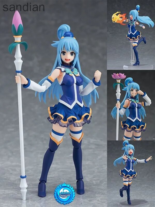 Персонаж аниме Подвижная фигурка figma #399 Аква из аниме "Коносуба" (За прекрасный мир!) 2 сезон 14 см, ПВХ, коллекционная