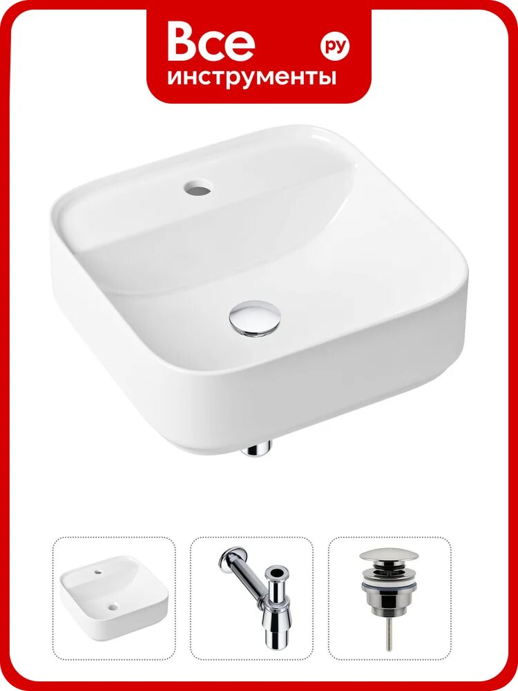 Накладная раковина для ванной Lavinia Boho Bathroom Sink Slim в комплекте 3 в 1 21520274