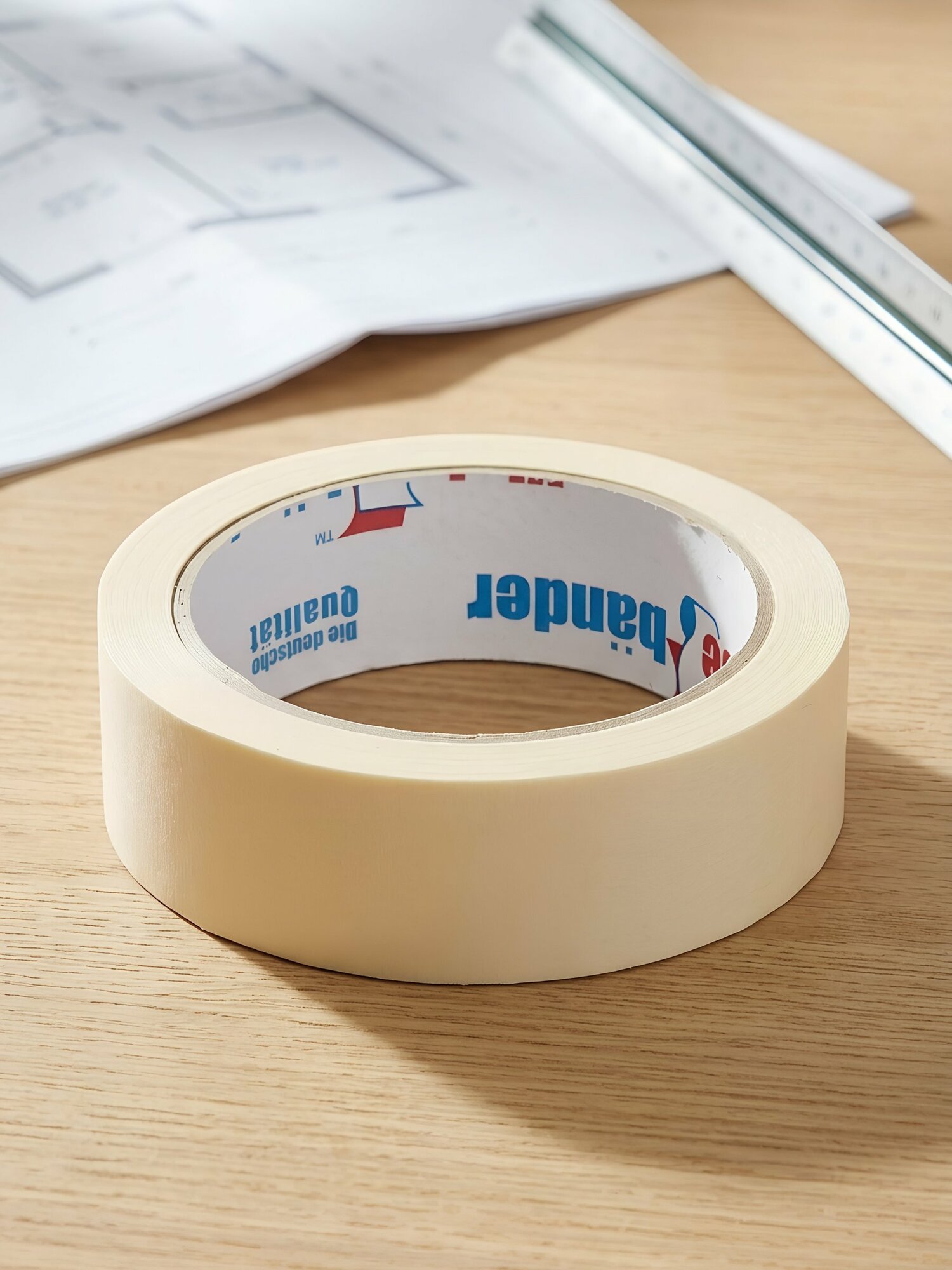 Лента малярная 30 мм, основа бумажная, 30 м, Klebebander, Kraft Premium, крепированная