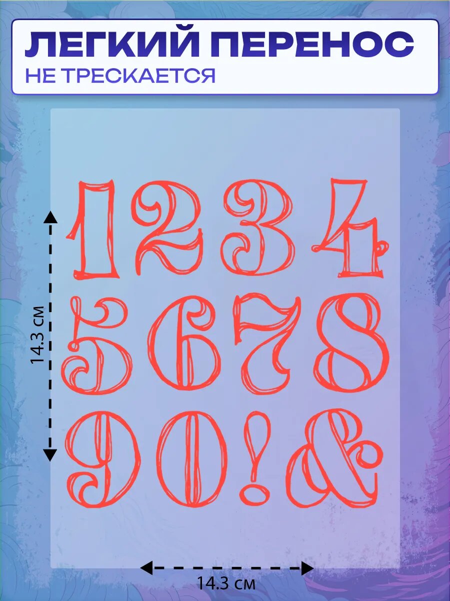 Термонаклейка цифры — фото 1