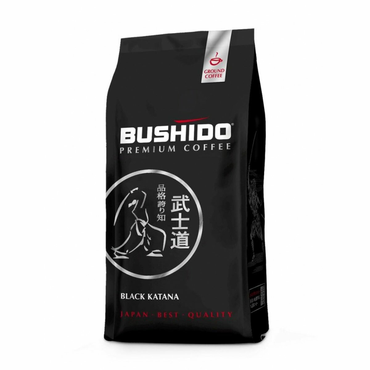 Кофе молотый Bushido Black Katana 227г (вакуумный пакет), 12шт.