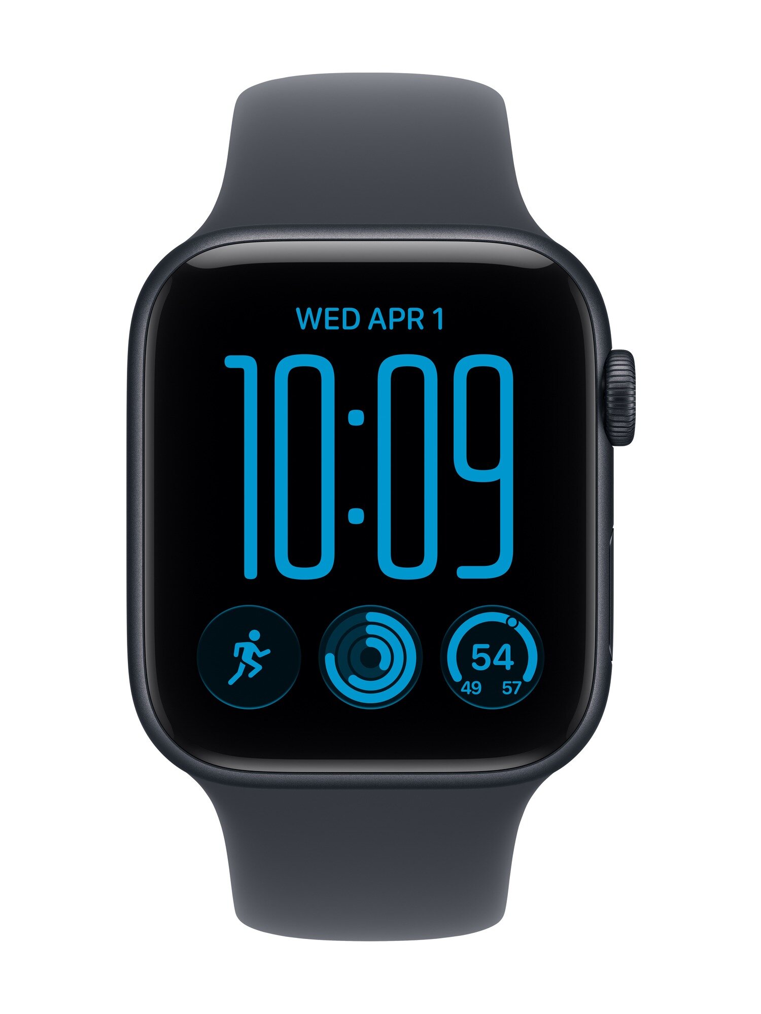 Часы Apple Watch SE 3, 44 мм, GPS, Midnight «темная ночь», ремешок Sport Band Midnight «темная ночь» M/L