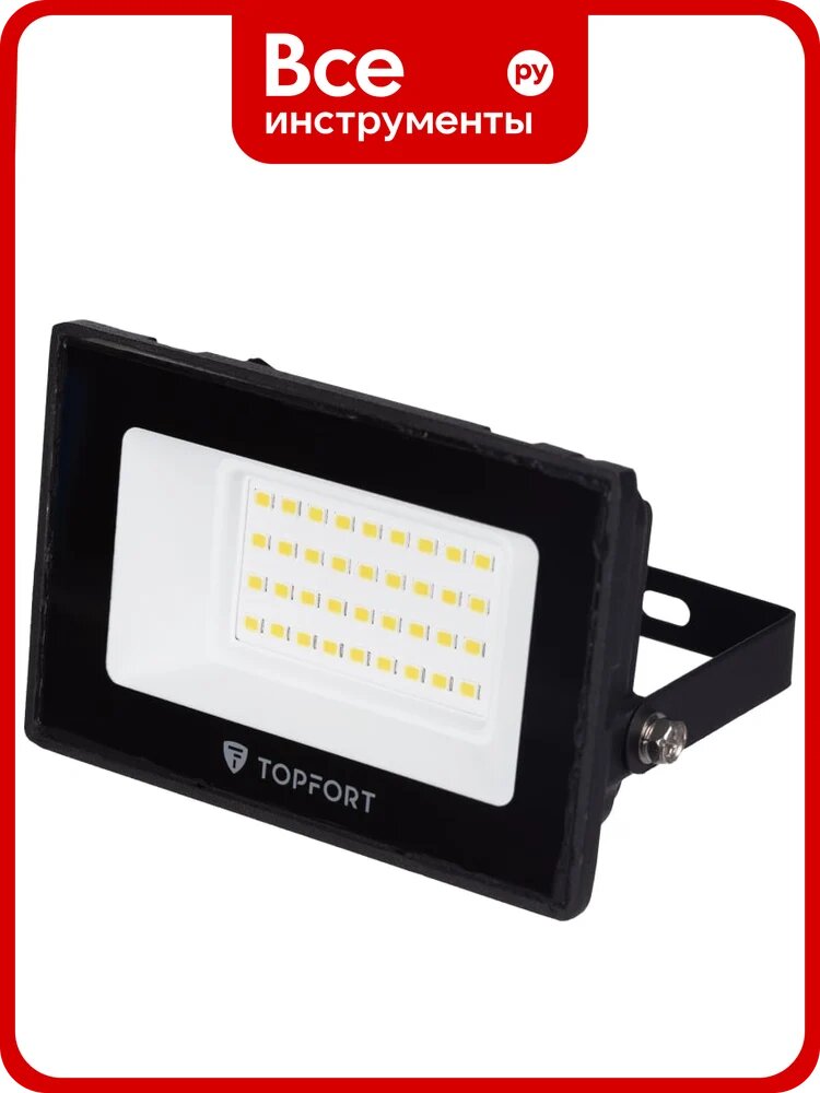 Прожектор светодиодный Topfort LED FL 30W, 6500K, 2550Лм, IP65 1956455