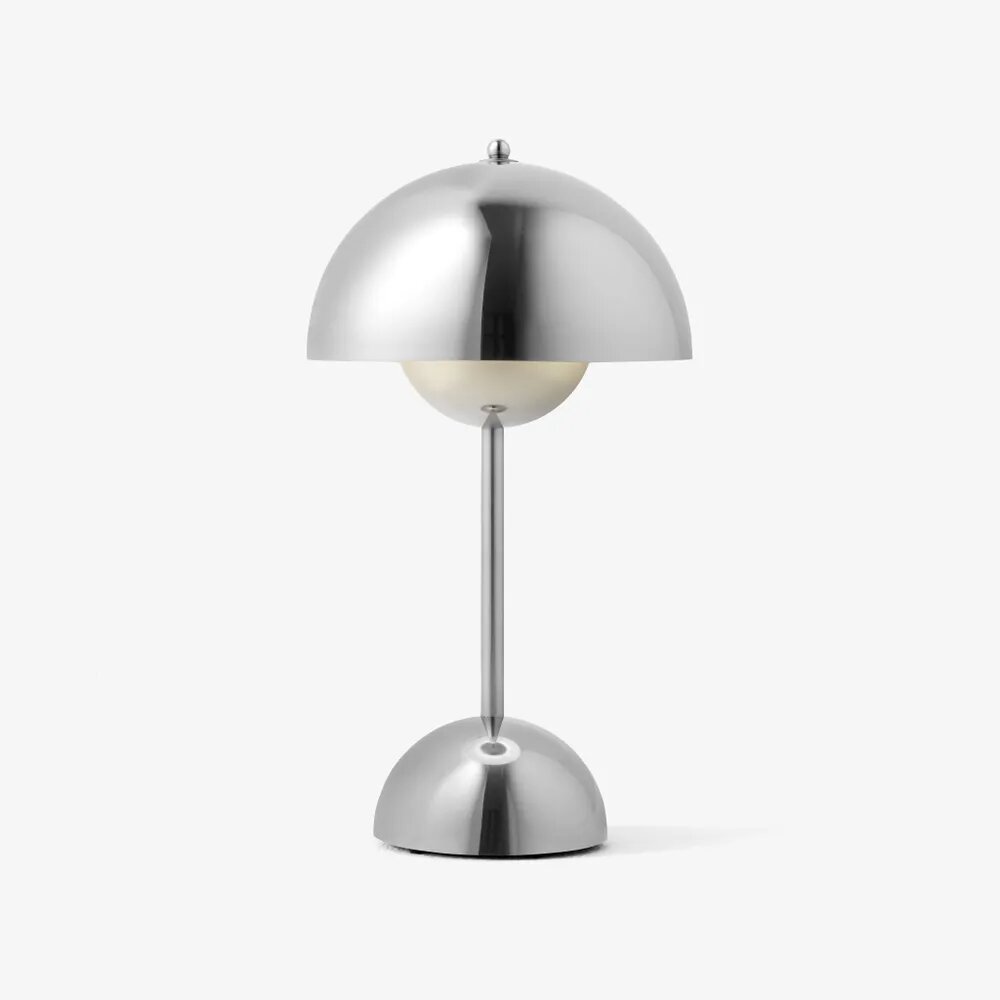 Лампа настольная "Flowerpot" Вернера Пантона, Chrome, 290 мм