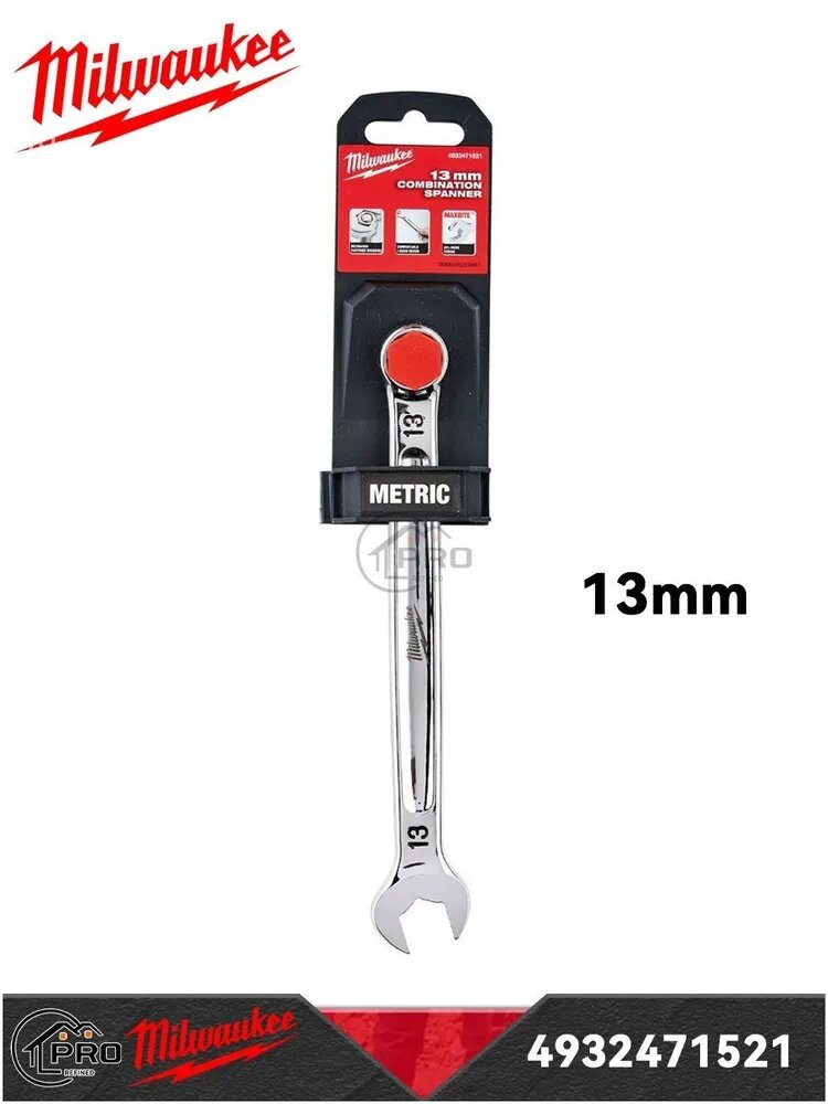 Ключ комбинированный Milwaukee 13 мм MAXBITE, качественный