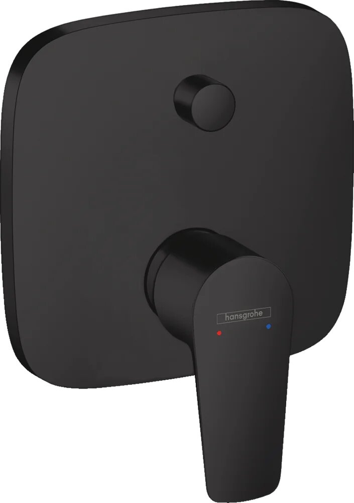 Встраиваемый смеситель для душа и ванны Hansgrohe Talis E 71474670 С внутренней частью, латунный, рычажный, настенный, черный, матовый, с керамическим к