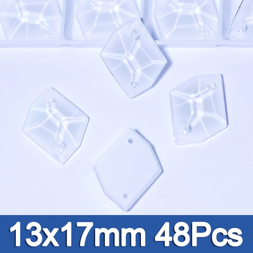 Белые стразы Cosmic 13x17mm 48шт