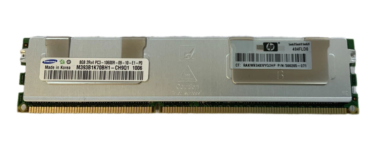 Модуль памяти для сервера Samsung 8GB PC3-10600 2Rx4 DDR3-1333MHz ECC Reg Memory M393B1K70BH1-CH9
