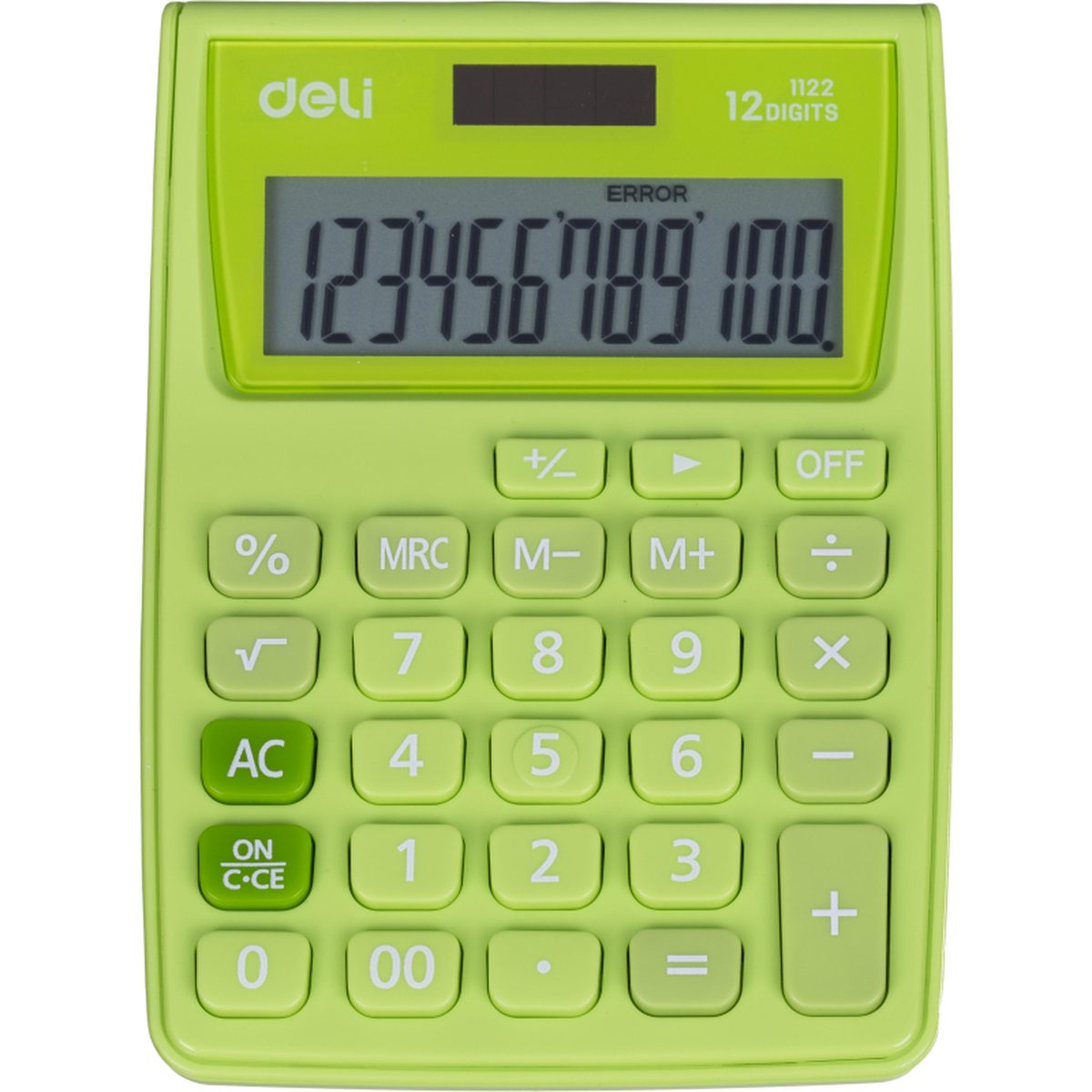 Калькулятор карманный Deli E1122 (12-разрядный) зеленый (1791541)