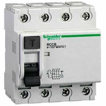 УЗО Schneider Electric 25А 4п 500мА тип А, Multi9 ID 23381
