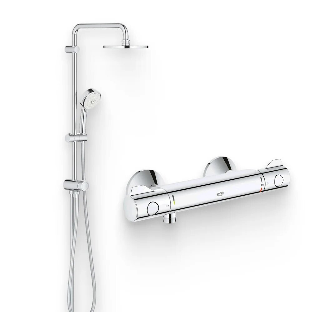 Душевой комплект Термостат Grohe Grohtherm 800 34558000, для душа / Стойка New Tempesta Cosmopolitan 27394002
