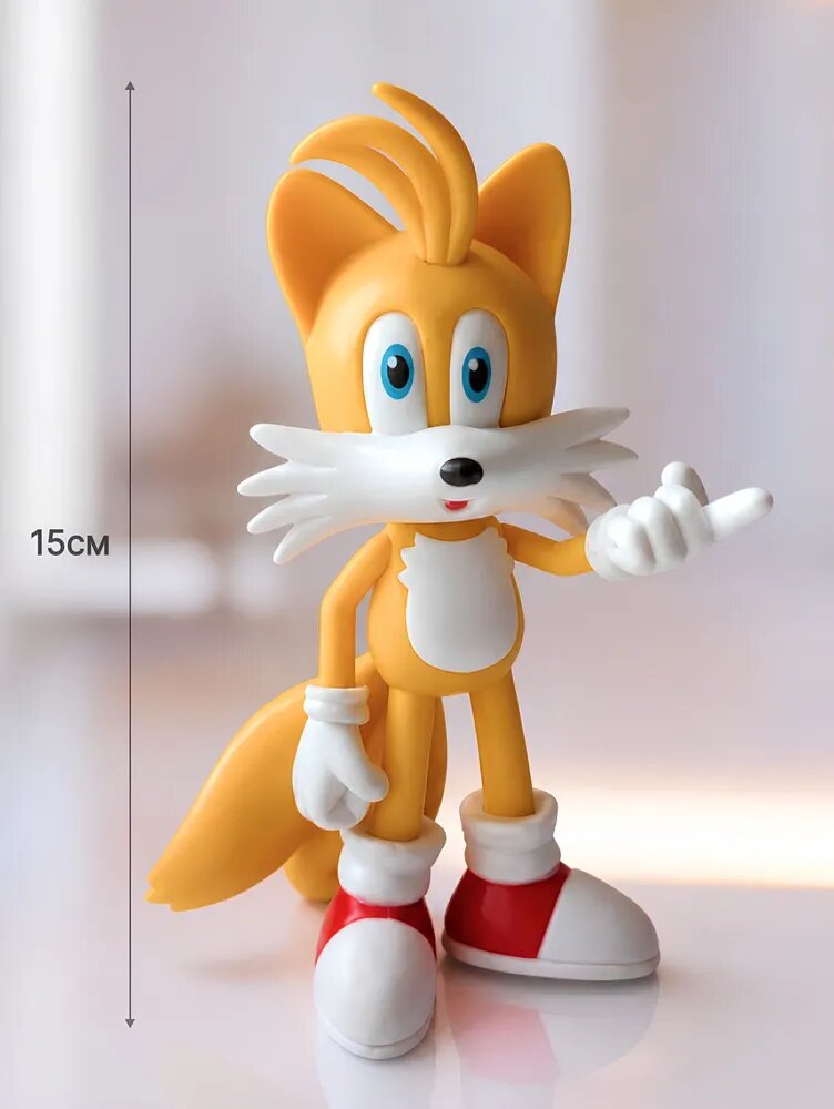 Игрушка фигурка Тейлз Sonic пластиковая желтая модель для коллекции
